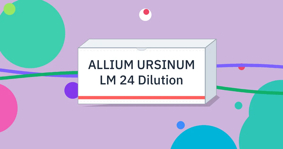 Symbolbild: Packung mit der Aufschrift ALLIUM URSINUM LM 24 Dilution (PZN 12757228) – Verfügbarkeit und Bezug in Apotheken in Frankfurt am Main