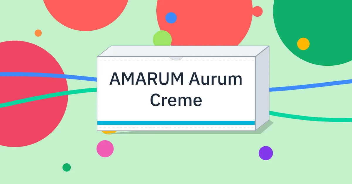 Symbolbild: Packung mit der Aufschrift AMARUM Aurum Creme (PZN 15817534) – Verfügbarkeit und Bezug in Apotheken in Frankfurt am Main