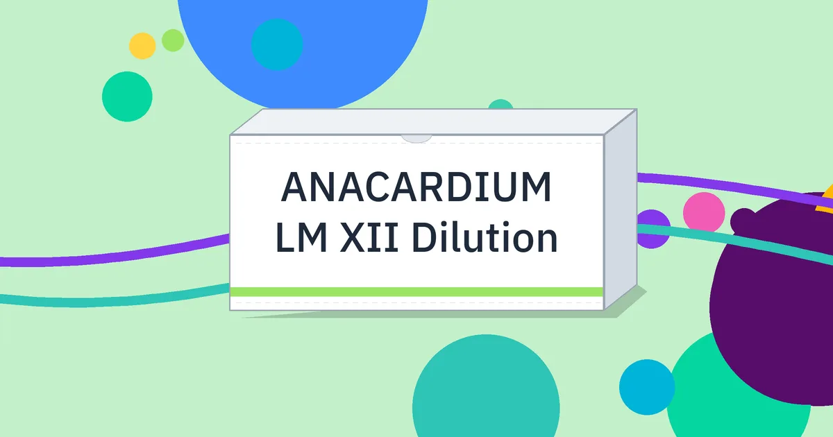 Symbolbild: Packung mit der Aufschrift ANACARDIUM LM XII Dilution (PZN 04491437) – Verfügbarkeit und Bezug in Apotheken in Frankfurt am Main