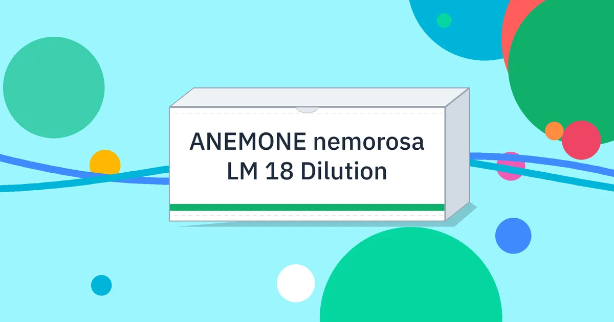 Symbolbild: Packung mit der Aufschrift ANEMONE nemorosa LM 18 Dilution (PZN 13366665) – Verfügbarkeit und Bezug in Apotheken in Frankfurt am Main