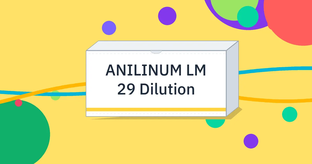 Symbolbild: Packung mit der Aufschrift ANILINUM LM 29 Dilution (PZN 12762608) – Verfügbarkeit und Bezug in Apotheken in Frankfurt am Main