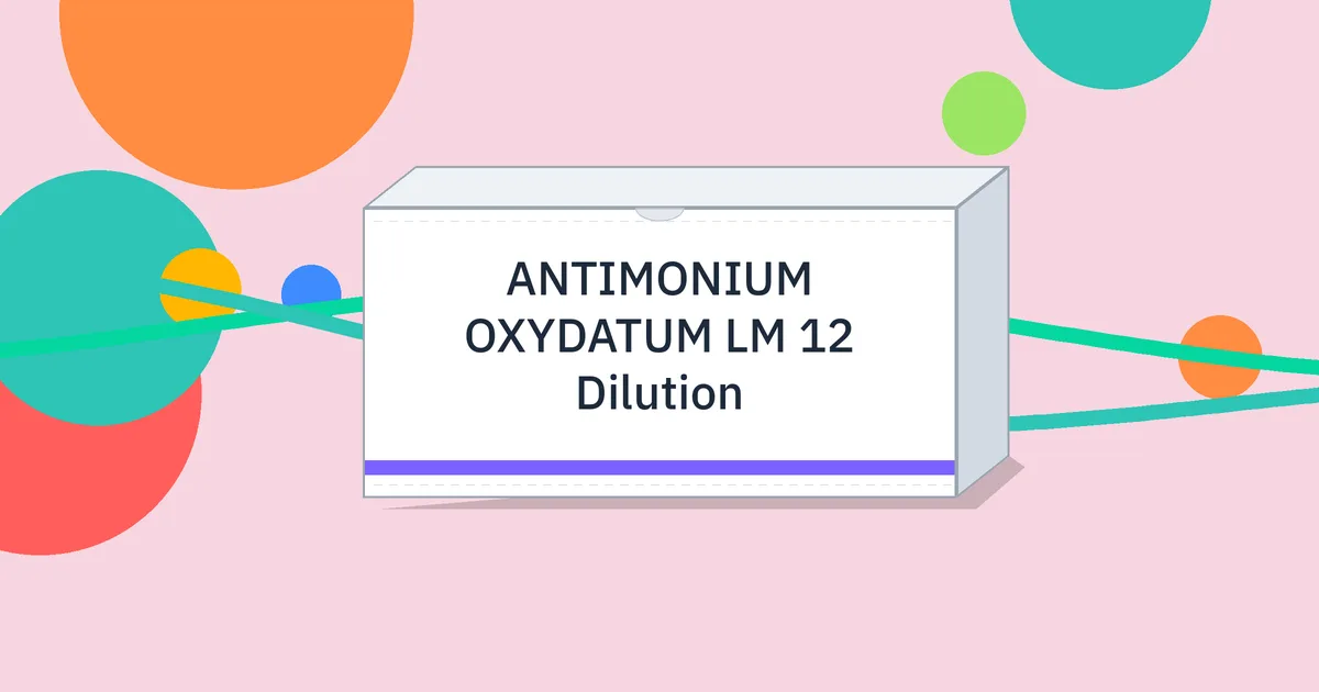 Symbolbild: Packung mit der Aufschrift ANTIMONIUM OXYDATUM LM 12 Dilution (PZN 13374357) – Verfügbarkeit und Bezug in Apotheken in Frankfurt am Main