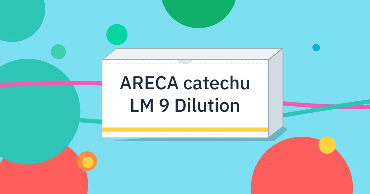 Symbolbild: Packung mit der Aufschrift ARECA catechu LM 9 Dilution (PZN 13388419) – Verfügbarkeit und Bezug in Apotheken in Frankfurt am Main