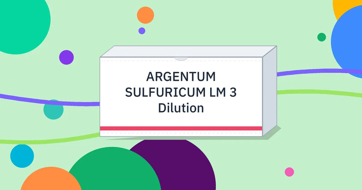 Symbolbild: Packung mit der Aufschrift ARGENTUM SULFURICUM LM 3 Dilution (PZN 12769929) – Verfügbarkeit und Bezug in Apotheken in Frankfurt am Main