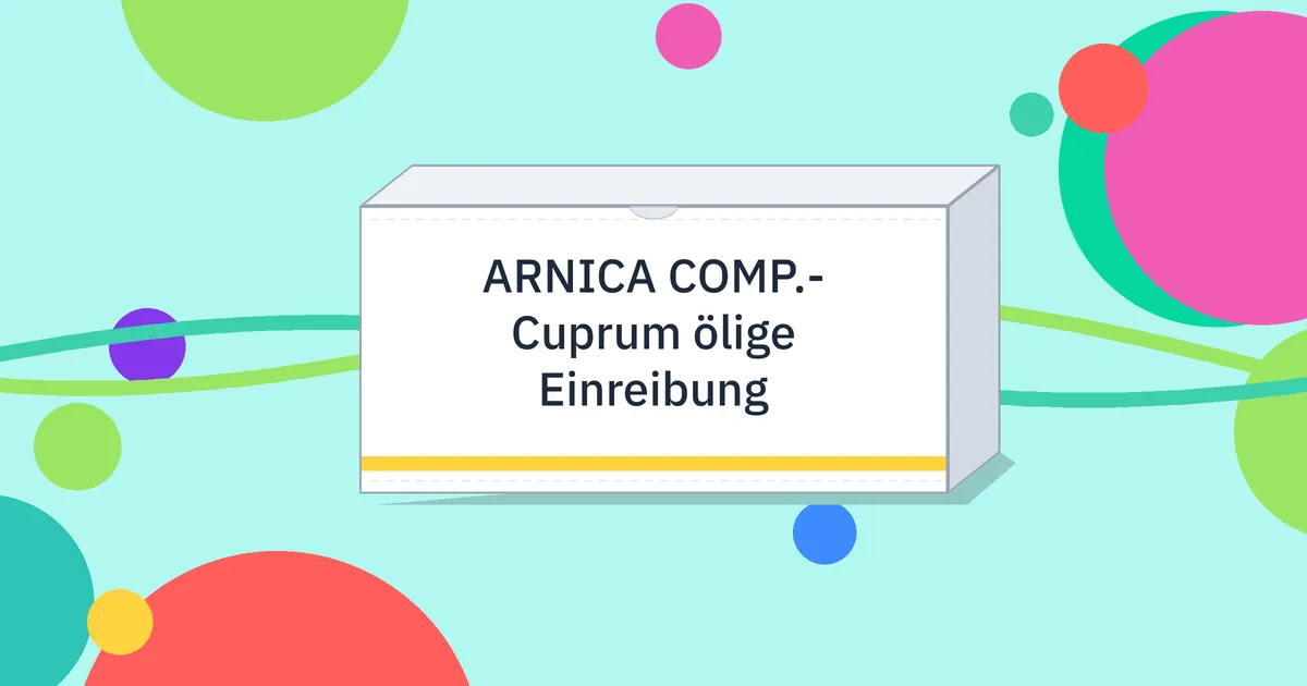 Symbolbild: Packung mit der Aufschrift ARNICA COMP.-Cuprum ölige Einreibung (PZN 00741570) – Verfügbarkeit und Bezug in Apotheken in Frankfurt am Main