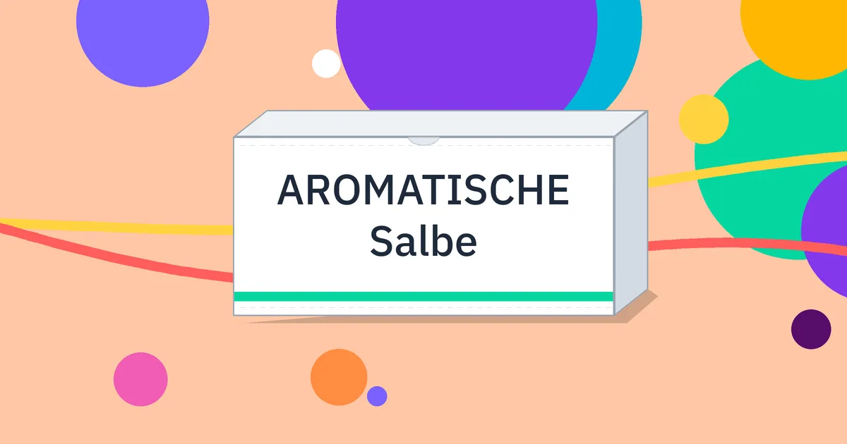 Symbolbild: Packung mit der Aufschrift AROMATISCHE Salbe (PZN 18359859) – Verfügbarkeit und Bezug in Apotheken in Frankfurt am Main
