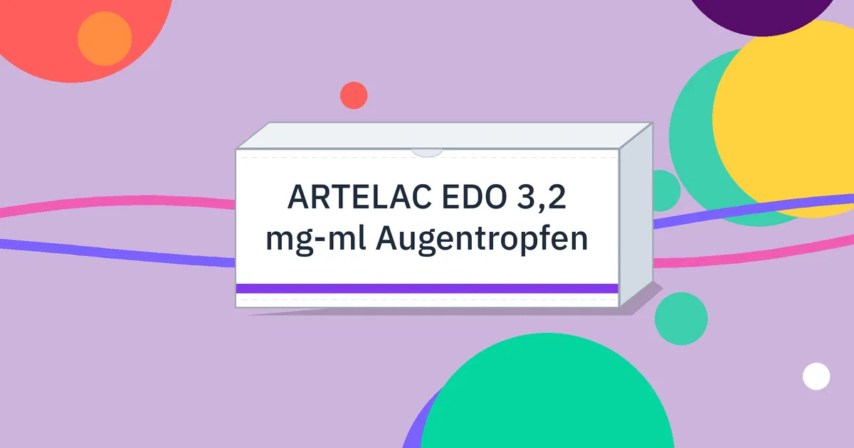 Symbolbild: Packung mit der Aufschrift ARTELAC EDO 3,2 mg-ml Augentropfen (PZN 19712329) – Verfügbarkeit und Bezug in Apotheken in Frankfurt am Main