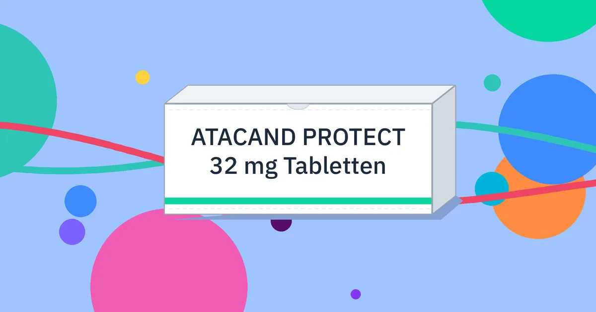 Symbolbild: Packung mit der Aufschrift ATACAND PROTECT 32 mg Tabletten (PZN 17175057) – Verfügbarkeit und Bezug in Apotheken in Frankfurt am Main