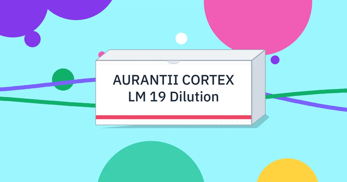 Symbolbild: Packung mit der Aufschrift AURANTII CORTEX LM 19 Dilution (PZN 13373205) – Verfügbarkeit und Bezug in Apotheken in Frankfurt am Main