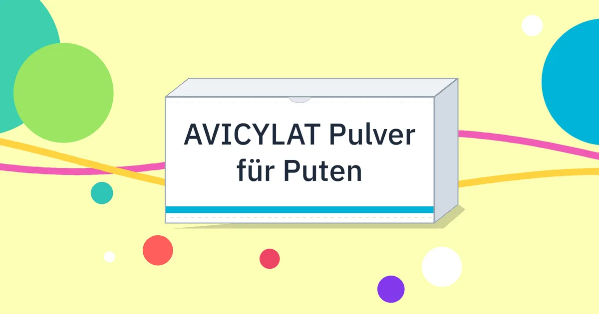 Symbolbild: Packung mit der Aufschrift AVICYLAT Pulver für Puten (PZN 09384255) – Verfügbarkeit und Bezug in Apotheken in Frankfurt am Main
