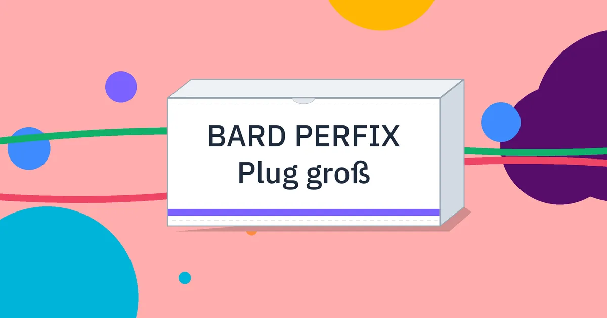 Symbolbild: Packung mit der Aufschrift BARD PERFIX Plug groß (PZN 03751161) – Verfügbarkeit und Bezug in Apotheken in Frankfurt am Main