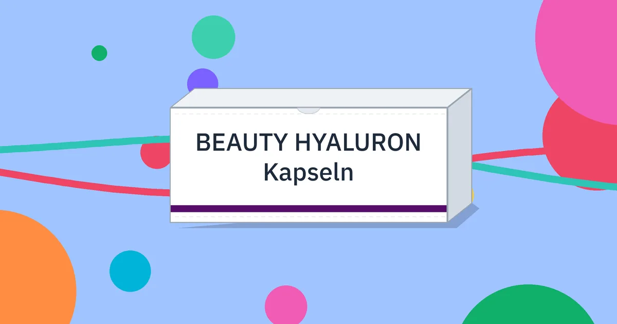 Symbolbild: Packung mit der Aufschrift BEAUTY HYALURON Kapseln (PZN 12511875) – Verfügbarkeit und Bezug in Apotheken in Frankfurt am Main