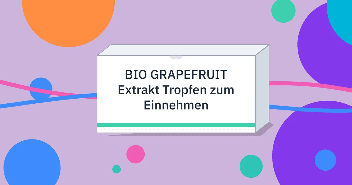 Symbolbild: Packung mit der Aufschrift BIO GRAPEFRUIT Extrakt Tropfen zum Einnehmen (PZN 20276661) – Verfügbarkeit und Bezug in Apotheken in Frankfurt am Main