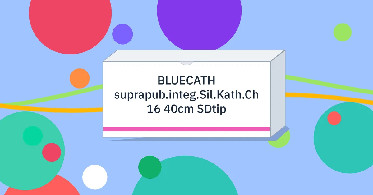 Symbolbild: Packung mit der Aufschrift BLUECATH suprapub.integ.Sil.Kath.Ch 16 40cm SDtip (PZN 11850983) – Verfügbarkeit und Bezug in Apotheken in Frankfurt am Main
