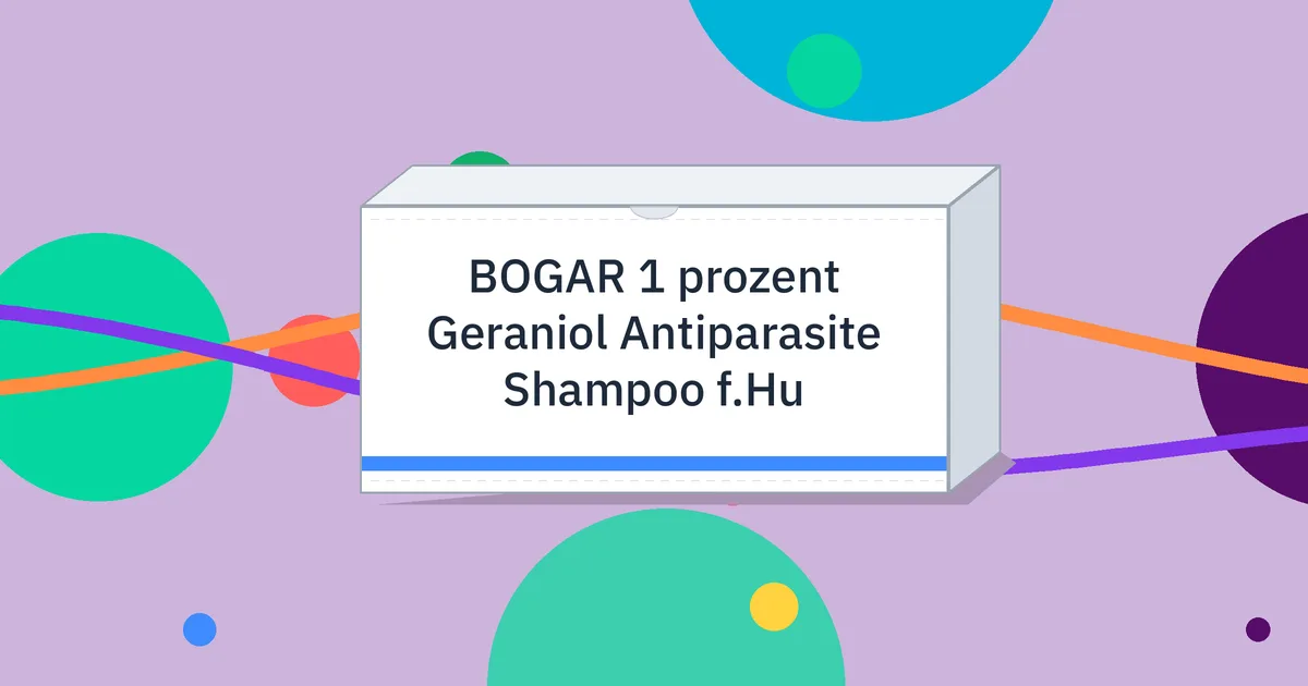 Symbolbild: Packung mit der Aufschrift BOGAR 1 prozent Geraniol Antiparasite Shampoo f.Hu (PZN 20628427) – Verfügbarkeit und Bezug in Apotheken in Frankfurt am Main