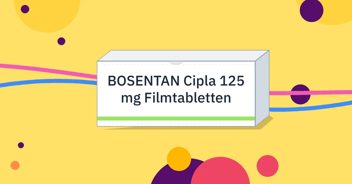 Symbolbild: Packung mit der Aufschrift BOSENTAN Cipla 125 mg Filmtabletten (PZN 19491265) – Verfügbarkeit und Bezug in Apotheken in Frankfurt am Main