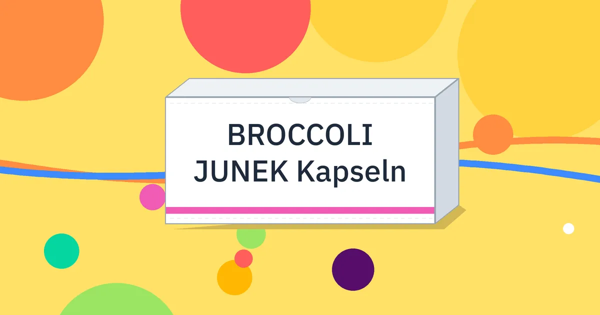 Symbolbild: Packung mit der Aufschrift BROCCOLI JUNEK Kapseln (PZN 00137957) – Verfügbarkeit und Bezug in Apotheken in Frankfurt am Main