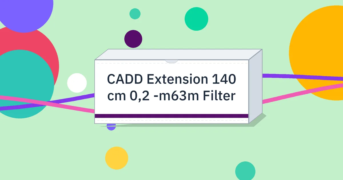 Symbolbild: Packung mit der Aufschrift CADD Extension 140 cm 0,2 -m63m Filter (PZN 11479371) – Verfügbarkeit und Bezug in Apotheken in Frankfurt am Main