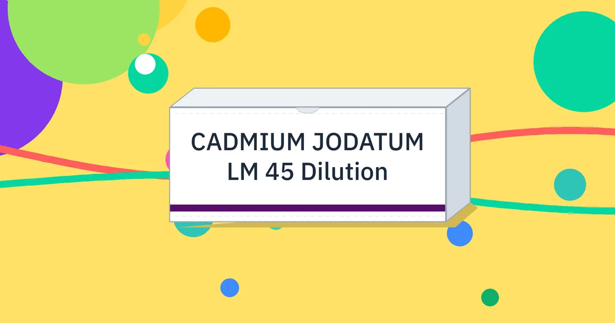 Symbolbild: Packung mit der Aufschrift CADMIUM JODATUM LM 45 Dilution (PZN 12798552) – Verfügbarkeit und Bezug in Apotheken in Frankfurt am Main