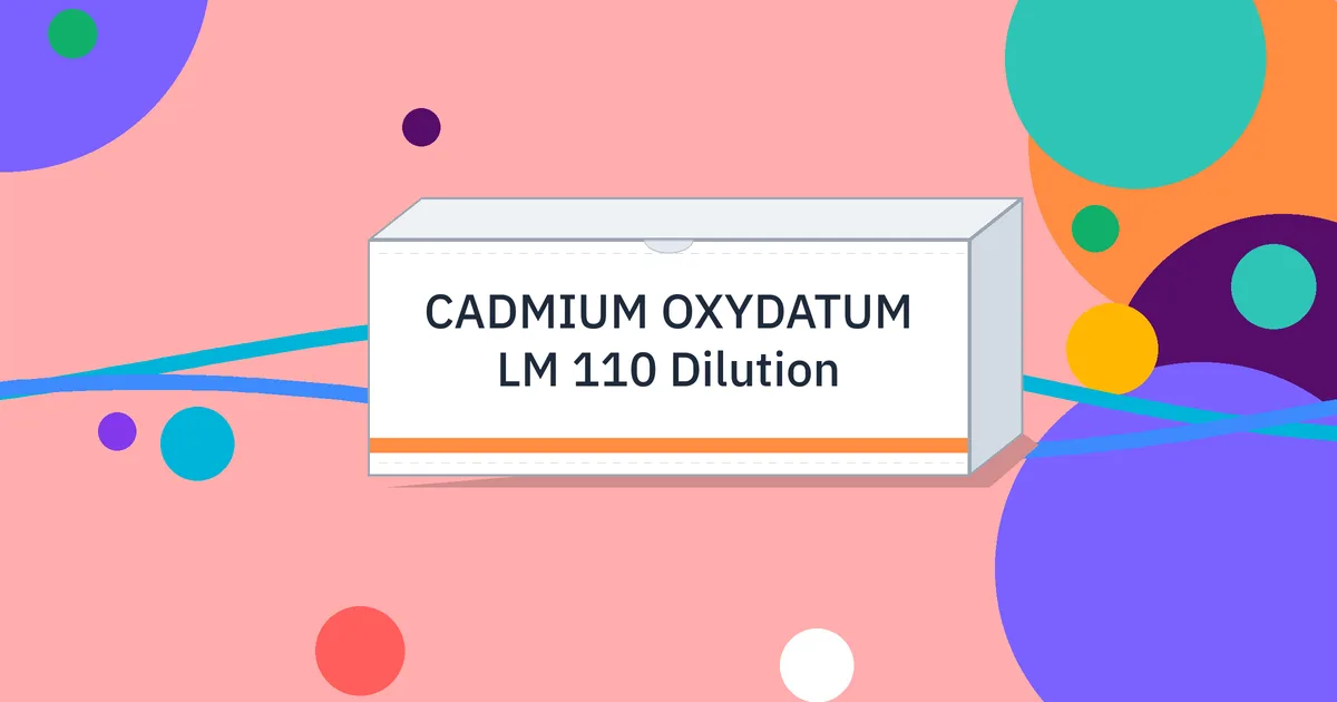 Symbolbild: Packung mit der Aufschrift CADMIUM OXYDATUM LM 110 Dilution (PZN 13401723) – Verfügbarkeit und Bezug in Apotheken in Frankfurt am Main