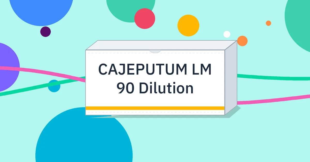 Symbolbild: Packung mit der Aufschrift CAJEPUTUM LM 90 Dilution (PZN 12799847) – Verfügbarkeit und Bezug in Apotheken in Frankfurt am Main