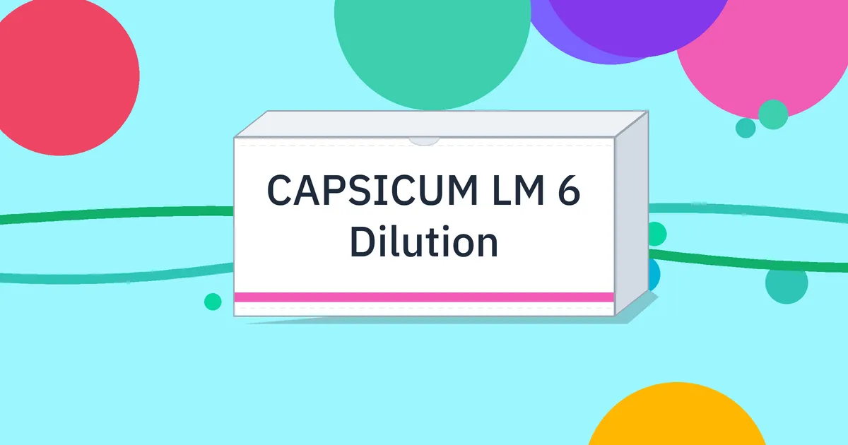 Symbolbild: Packung mit der Aufschrift CAPSICUM LM 6 Dilution (PZN 12808569) – Verfügbarkeit und Bezug in Apotheken in Frankfurt am Main