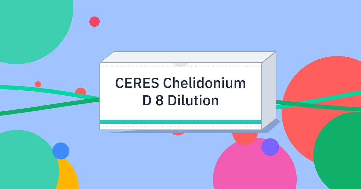 Symbolbild: Packung mit der Aufschrift CERES Chelidonium D 8 Dilution (PZN 01381903) – Verfügbarkeit und Bezug in Apotheken in Frankfurt am Main