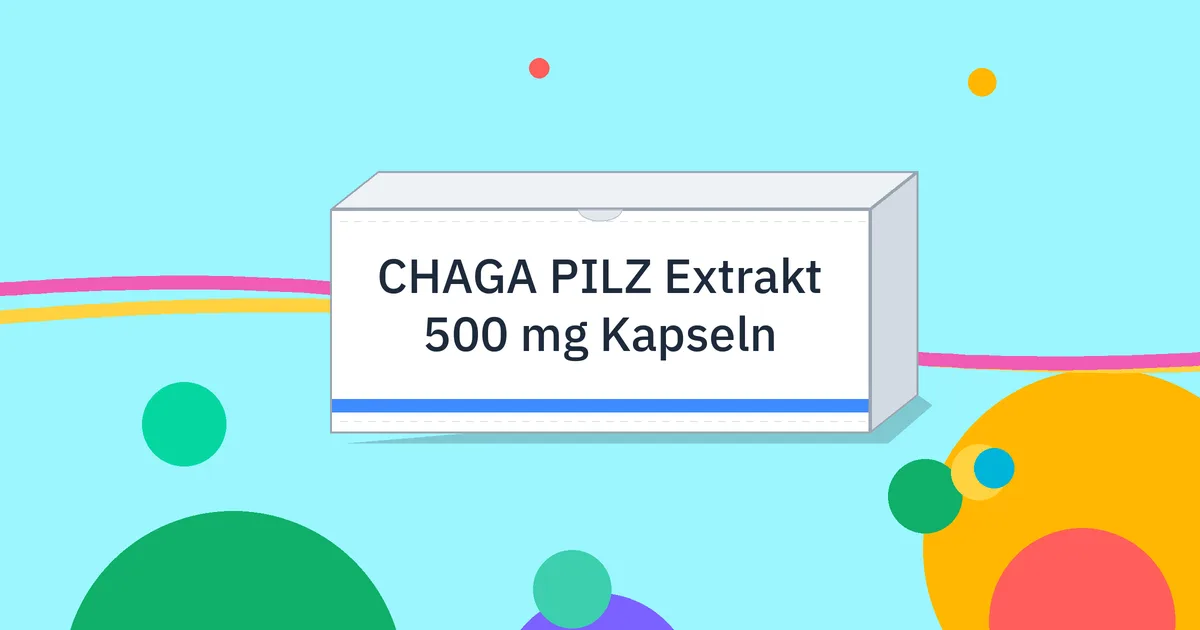 Symbolbild: Packung mit der Aufschrift CHAGA PILZ Extrakt 500 mg Kapseln (PZN 10997974) – Verfügbarkeit und Bezug in Apotheken in Frankfurt am Main