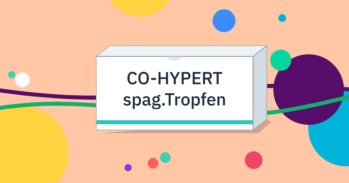 Symbolbild: Packung mit der Aufschrift CO-HYPERT spag.Tropfen (PZN 03821683) – Verfügbarkeit und Bezug in Apotheken in Frankfurt am Main