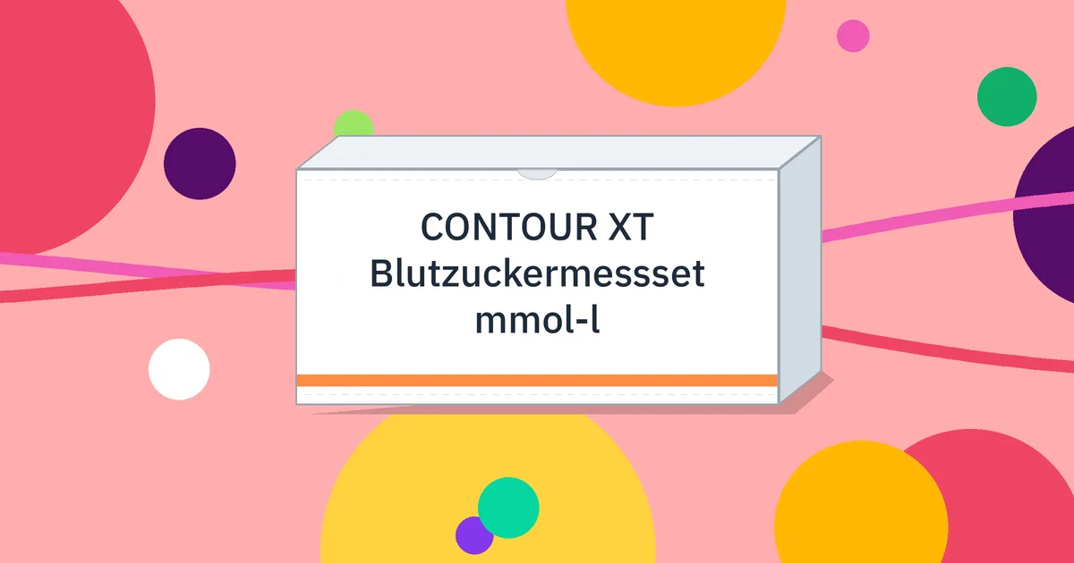Symbolbild: Packung mit der Aufschrift CONTOUR XT Blutzuckermessset mmol-l (PZN 09890567) – Verfügbarkeit und Bezug in Apotheken in Frankfurt am Main