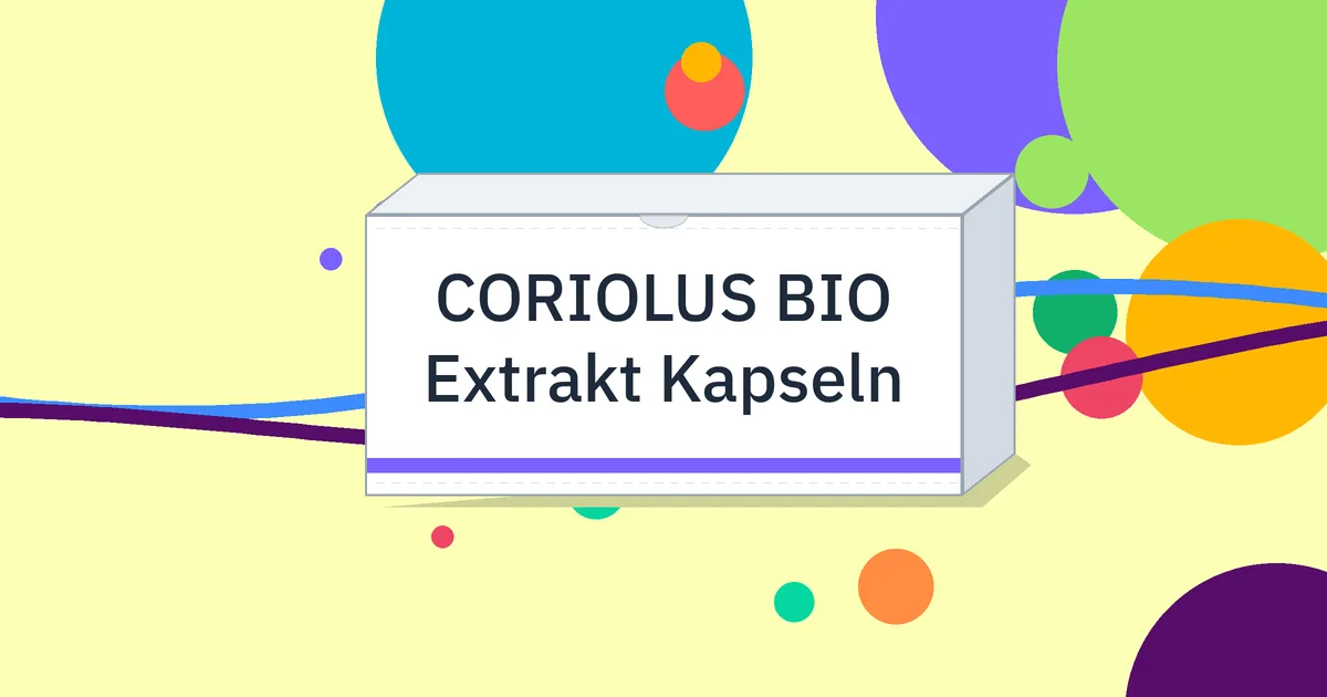 Symbolbild: Packung mit der Aufschrift CORIOLUS BIO Extrakt Kapseln (PZN 16738535) – Verfügbarkeit und Bezug in Apotheken in Frankfurt am Main