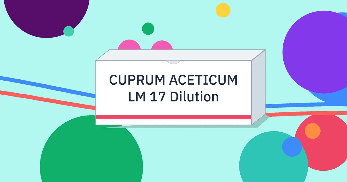 Symbolbild: Packung mit der Aufschrift CUPRUM ACETICUM LM 17 Dilution (PZN 12837358) – Verfügbarkeit und Bezug in Apotheken in Frankfurt am Main