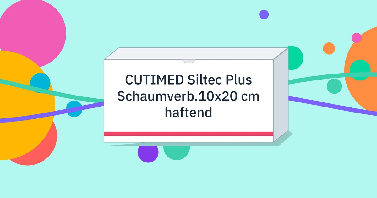 Symbolbild: Packung mit der Aufschrift CUTIMED Siltec Plus Schaumverb.10x20 cm haftend (PZN 10204235) – Verfügbarkeit und Bezug in Apotheken in Frankfurt am Main
