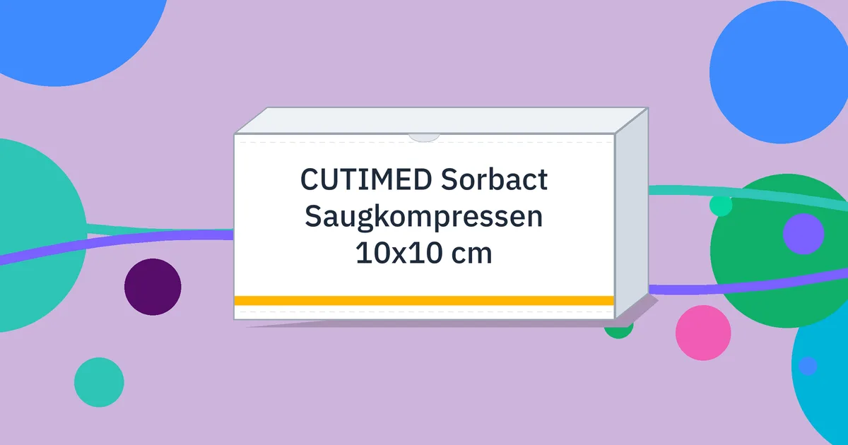 Symbolbild: Packung mit der Aufschrift CUTIMED Sorbact Saugkompressen 10x10 cm (PZN 20610752) – Verfügbarkeit und Bezug in Apotheken in Frankfurt am Main
