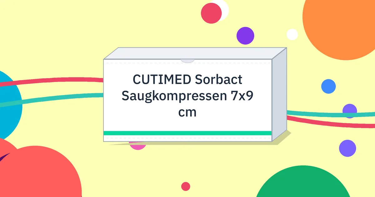 Symbolbild: Packung mit der Aufschrift CUTIMED Sorbact Saugkompressen 7x9 cm (PZN 16503826) – Verfügbarkeit und Bezug in Apotheken in Frankfurt am Main