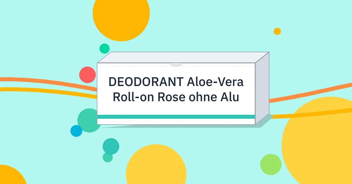 Symbolbild: Packung mit der Aufschrift DEODORANT Aloe-Vera Roll-on Rose ohne Alu (PZN 12146163) – Verfügbarkeit und Bezug in Apotheken in Frankfurt am Main