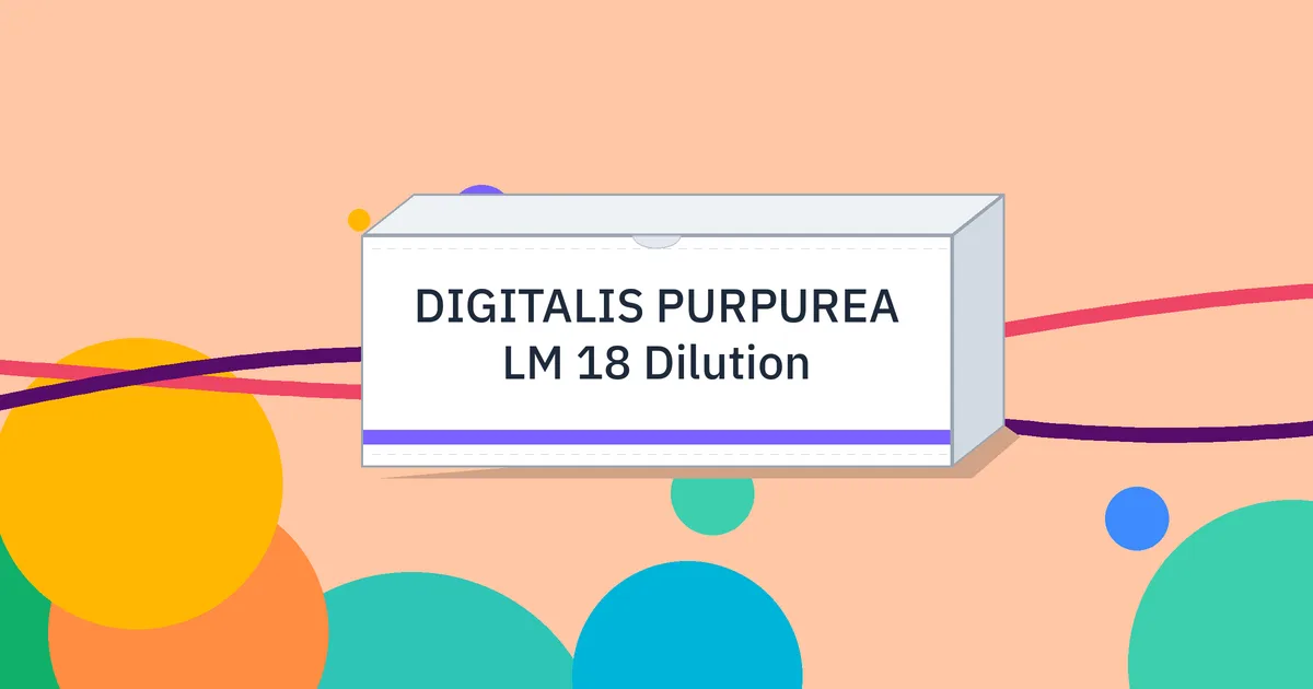 Symbolbild: Packung mit der Aufschrift DIGITALIS PURPUREA LM 18 Dilution (PZN 02601821) – Verfügbarkeit und Bezug in Apotheken in Frankfurt am Main