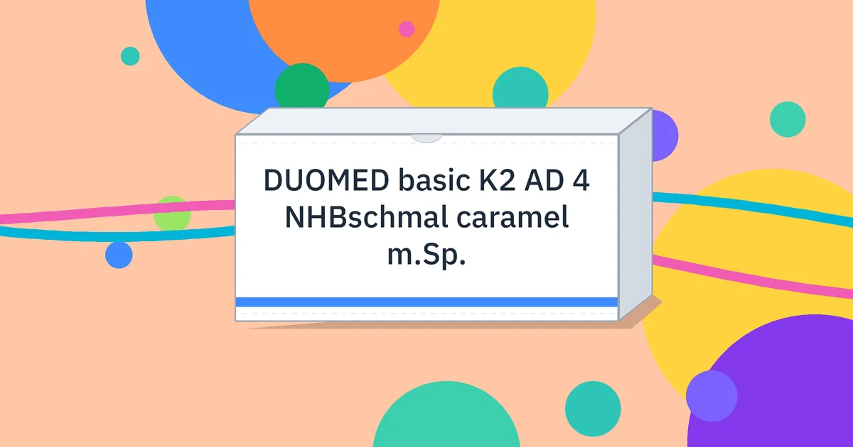 Symbolbild: Packung mit der Aufschrift DUOMED basic K2 AD 4 NHBschmal caramel m.Sp. (PZN 20907050) – Verfügbarkeit und Bezug in Apotheken in Frankfurt am Main
