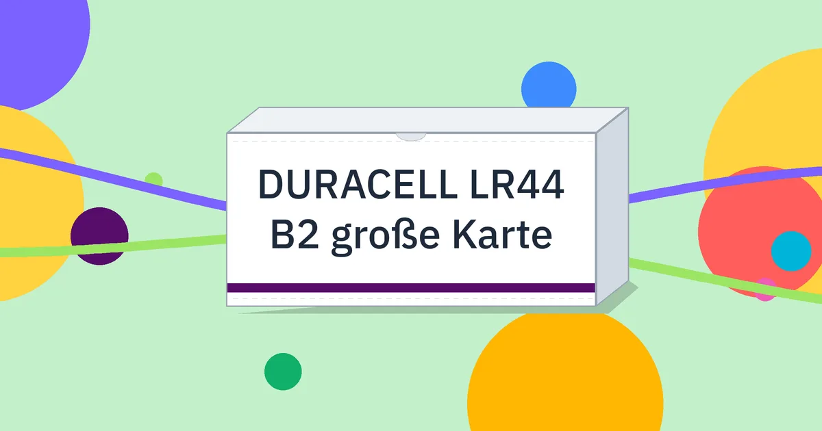 Symbolbild: Packung mit der Aufschrift DURACELL LR44 B2 große Karte (PZN 10319547) – Verfügbarkeit und Bezug in Apotheken in Frankfurt am Main