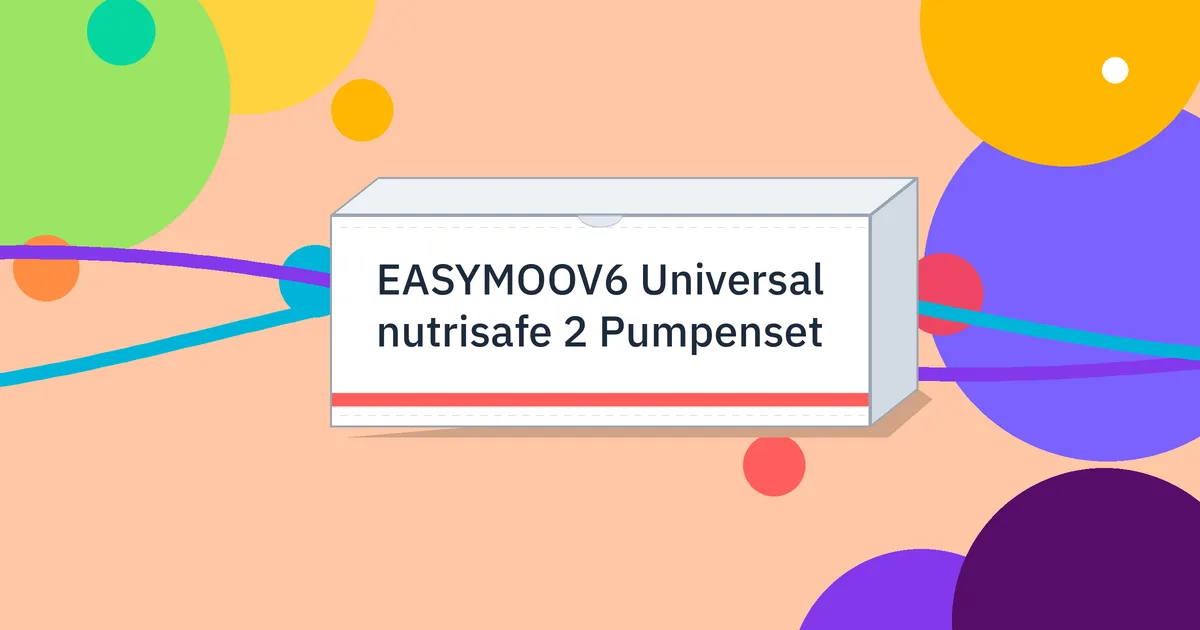 Symbolbild: Packung mit der Aufschrift EASYMOOV6 Universal nutrisafe 2 Pumpenset (PZN 13965710) – Verfügbarkeit und Bezug in Apotheken in Frankfurt am Main