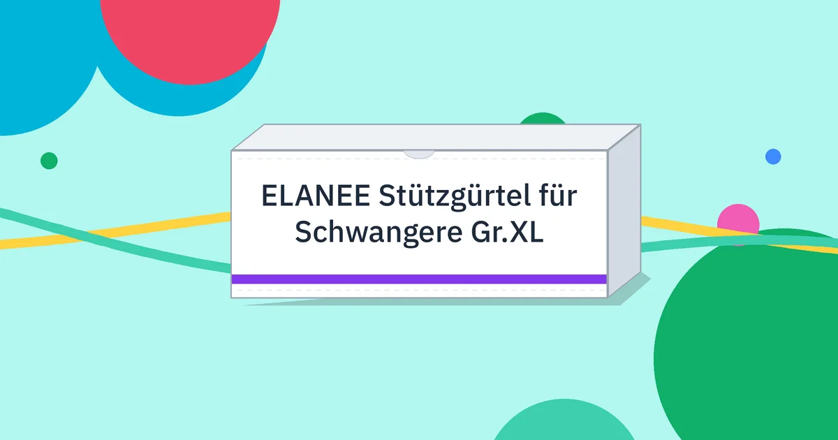 Symbolbild: Packung mit der Aufschrift ELANEE Stützgürtel für Schwangere Gr.XL (PZN 12433715) – Verfügbarkeit und Bezug in Apotheken in Frankfurt am Main