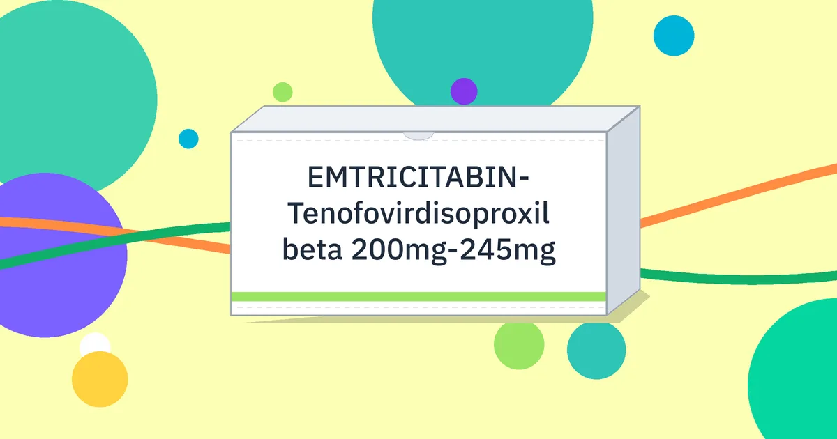 Symbolbild: Packung mit der Aufschrift EMTRICITABIN-Tenofovirdisoproxil beta 200mg-245mg (PZN 12398166) – Verfügbarkeit und Bezug in Apotheken in Frankfurt am Main