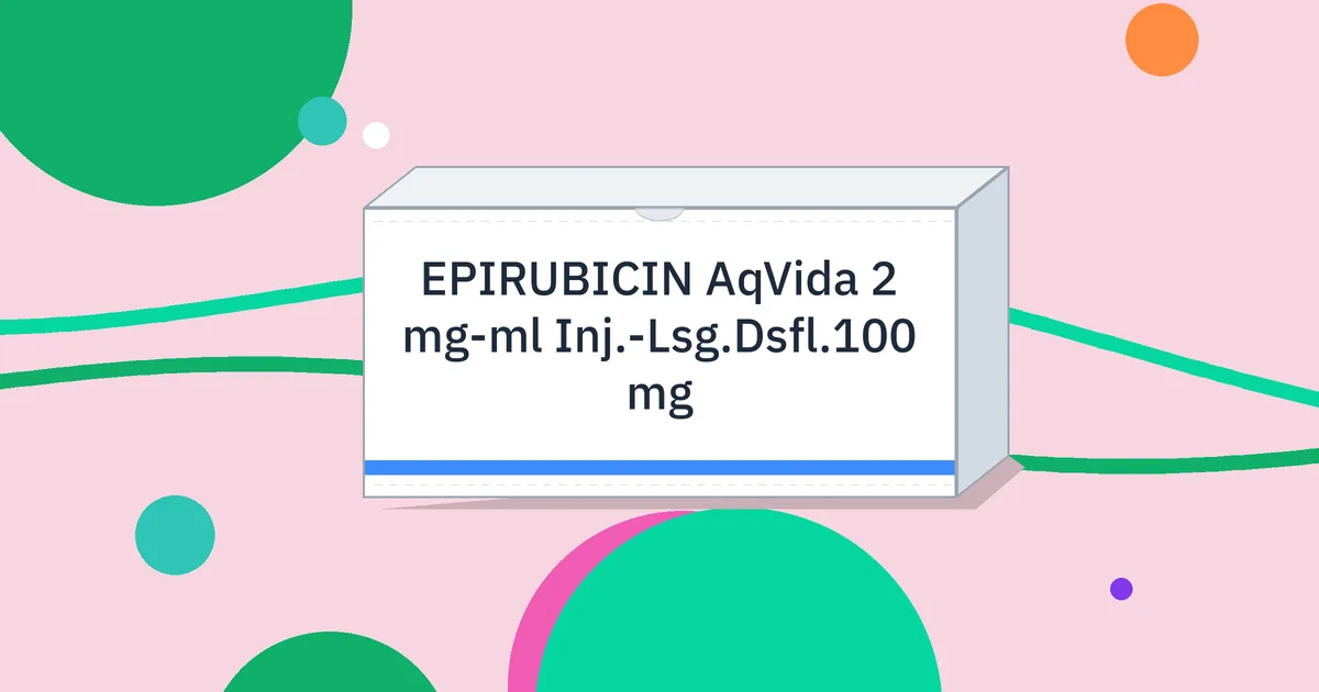 Symbolbild: Packung mit der Aufschrift EPIRUBICIN AqVida 2 mg-ml Inj.-Lsg.Dsfl.100 mg (PZN 18598481) – Verfügbarkeit und Bezug in Apotheken in Frankfurt am Main