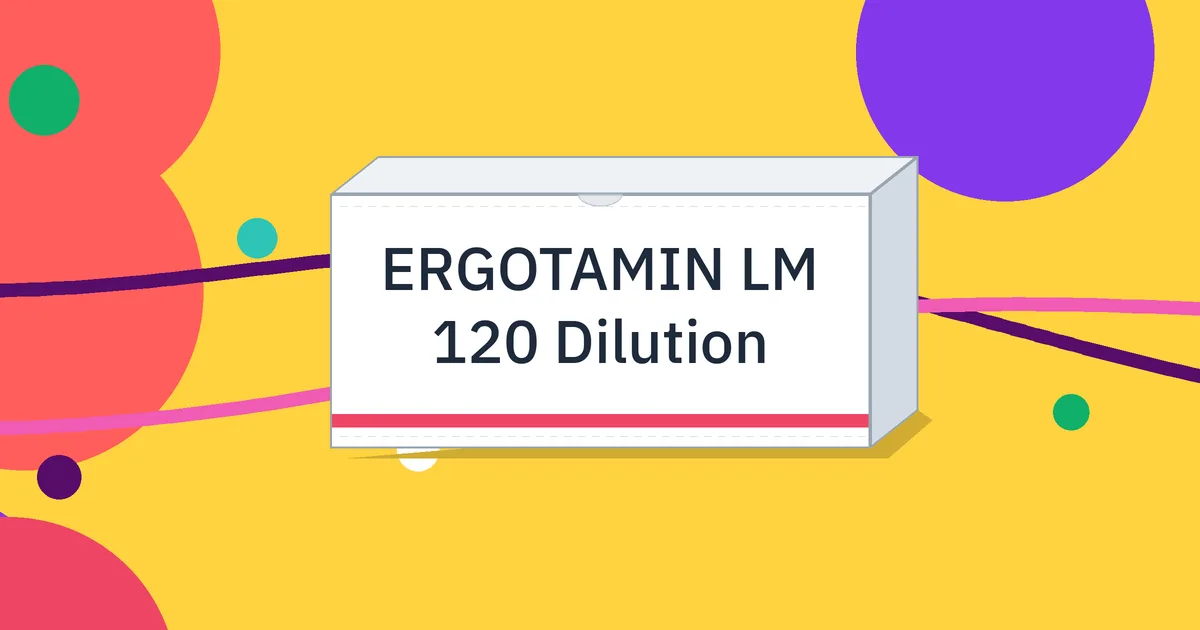 Symbolbild: Packung mit der Aufschrift ERGOTAMIN LM 120 Dilution (PZN 12845174) – Verfügbarkeit und Bezug in Apotheken in Frankfurt am Main
