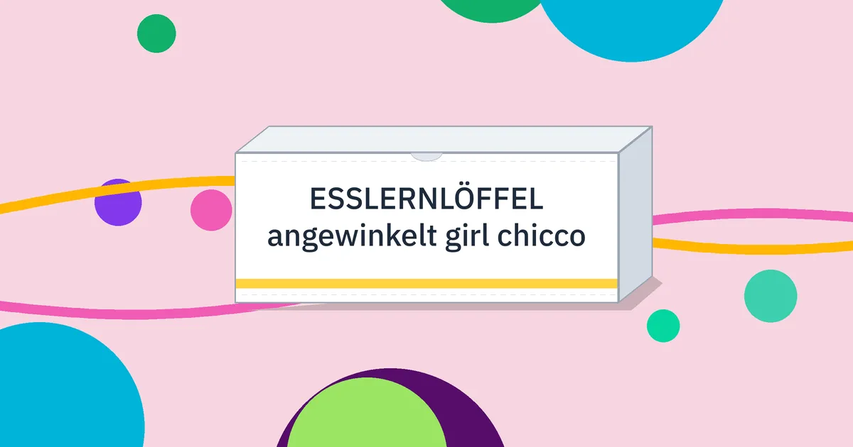 Symbolbild: Packung mit der Aufschrift ESSLERNLÖFFEL angewinkelt girl chicco (PZN 15657869) – Verfügbarkeit und Bezug in Apotheken in Frankfurt am Main