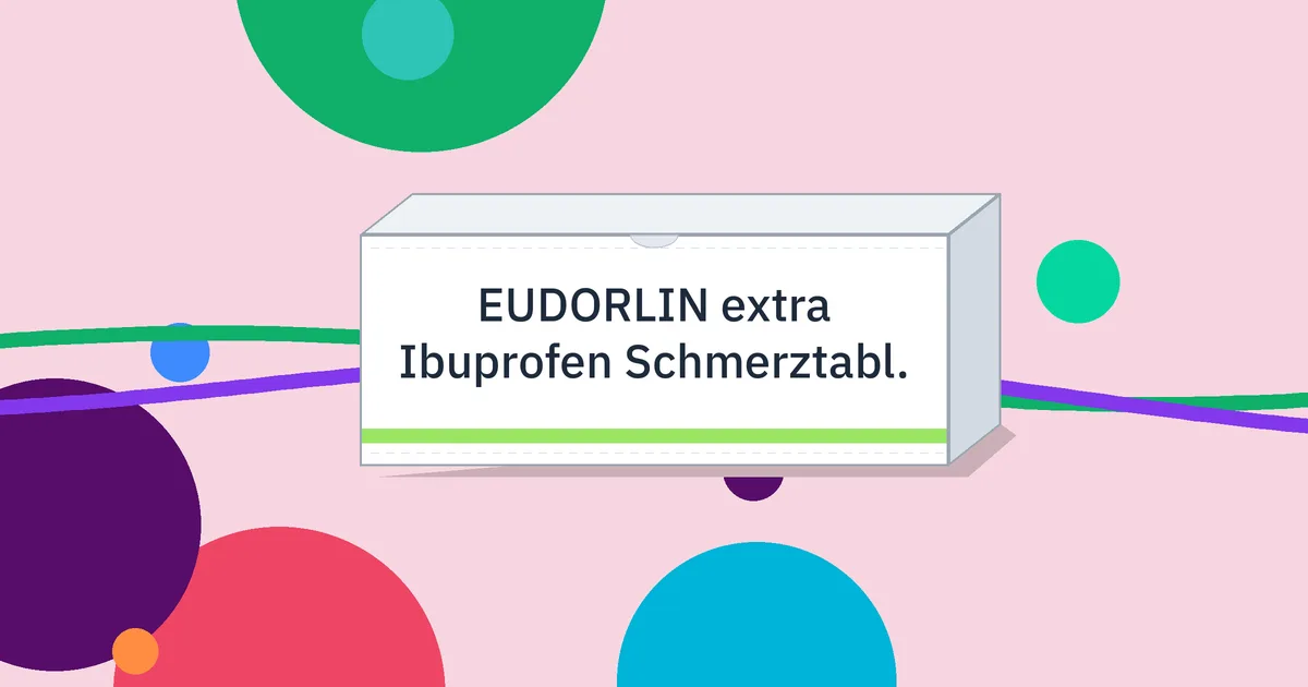 Symbolbild: Packung mit der Aufschrift EUDORLIN extra Ibuprofen Schmerztabl. (PZN 06158908) – Verfügbarkeit und Bezug in Apotheken in Frankfurt am Main
