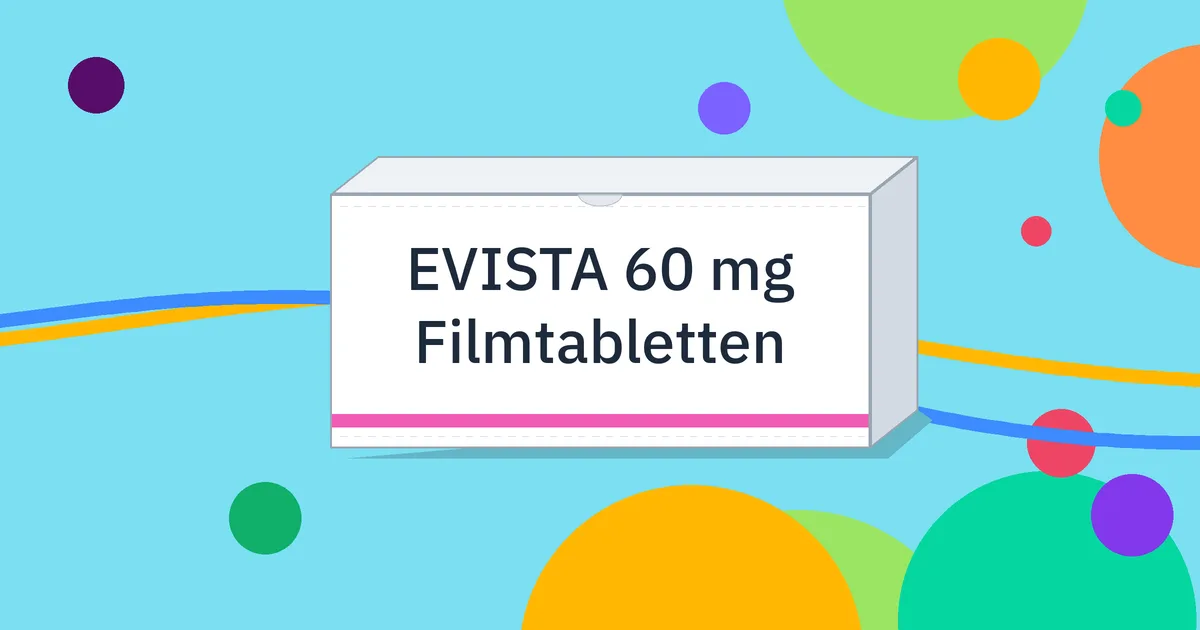 Symbolbild: Packung mit der Aufschrift EVISTA 60 mg Filmtabletten (PZN 15266494) – Verfügbarkeit und Bezug in Apotheken in Frankfurt am Main