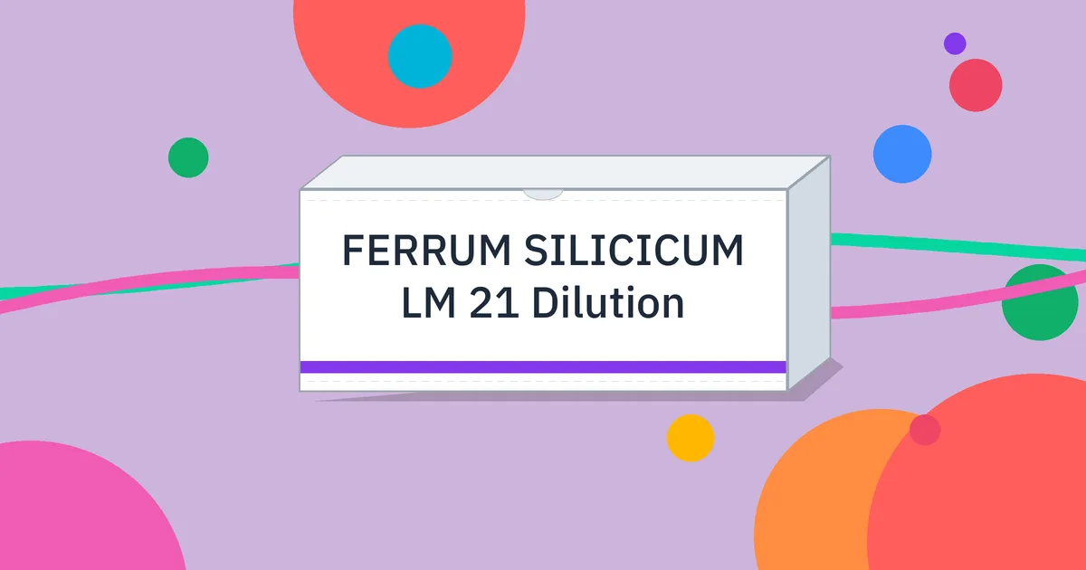 Symbolbild: Packung mit der Aufschrift FERRUM SILICICUM LM 21 Dilution (PZN 12853156) – Verfügbarkeit und Bezug in Apotheken in Frankfurt am Main