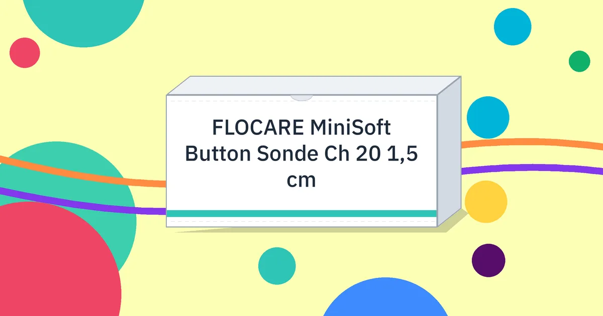 Symbolbild: Packung mit der Aufschrift FLOCARE MiniSoft Button Sonde Ch 20 1,5 cm (PZN 16019384) – Verfügbarkeit und Bezug in Apotheken in Frankfurt am Main