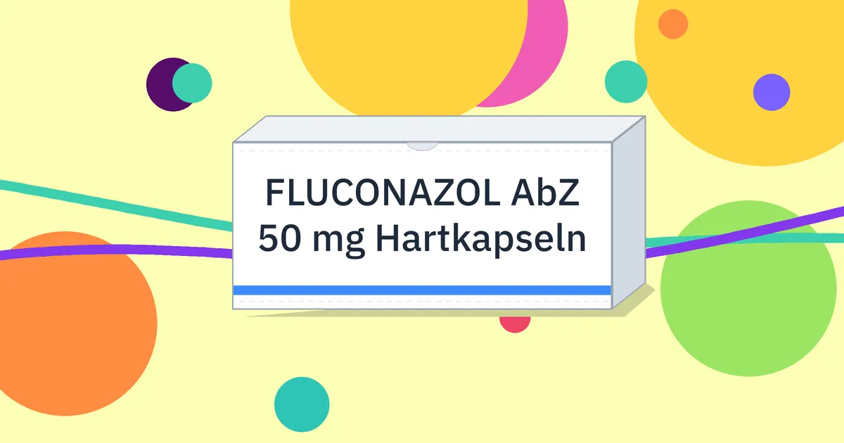 Symbolbild: Packung mit der Aufschrift FLUCONAZOL AbZ 50 mg Hartkapseln (PZN 04098792) – Verfügbarkeit und Bezug in Apotheken in Frankfurt am Main